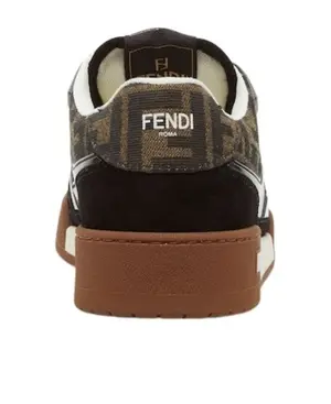 Fendi Ff Jacquard Low-top Sneakers - Black