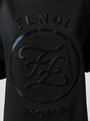 Fendi Ff Karligraphy Embossed Hooded Sweater