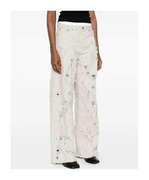 HAIKURE Bethany Bull Destroy Distressed Jeans - Wind Grey