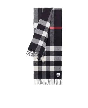 Burberry Checked Fringed-edge Scarf - Black