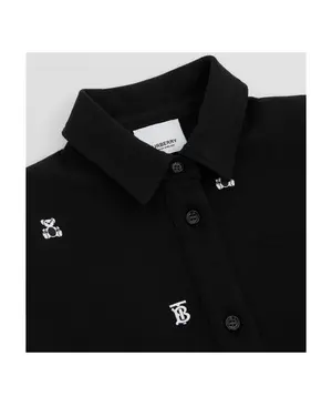Burberry Thomas Bear Embroidered Short Sleeve Shirt Dress