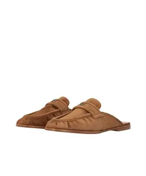 Pinko Logo Plaque Slip-on Slippers - Brown