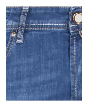 Jacob Cohen Slim Fit Jeans With Logo Detail - Blue