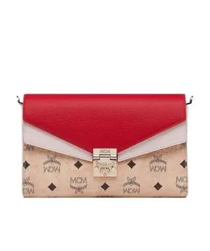Mcm Logo Flip Shoulder Bag