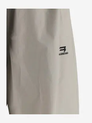Balenciaga Wide Leg Logo Embroidered Pants