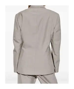 LEMAIRE Double-breasted Tailored Jacket With Patch Pockets - Gray