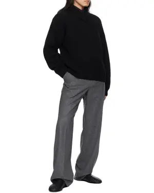 Bottega Veneta Woven Leather Slip-on Slipper - Black