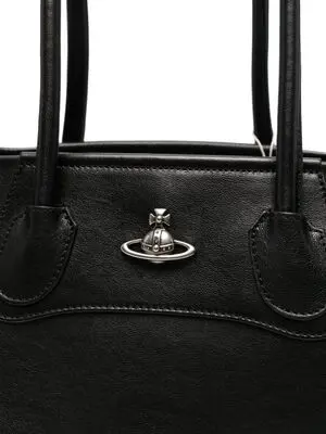 VIVIENNE WESTWOOD Orb Plaque Leather Tote Bag