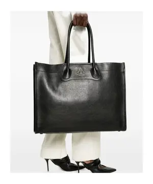 VIVIENNE WESTWOOD Orb Plaque Leather Tote Bag