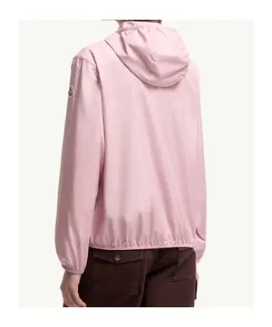 Moncler Logo Patch Hooded Jacket - Pink