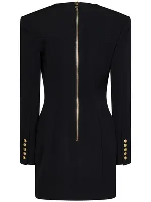 Balmain Grain De Poudre Tailored Dress