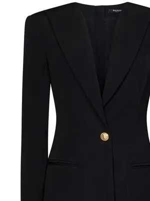 Balmain Grain De Poudre Tailored Dress
