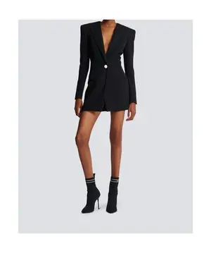 Balmain Grain De Poudre Tailored Dress