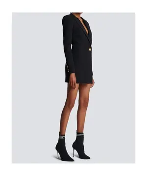 Balmain Grain De Poudre Tailored Dress