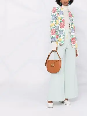 FERRAGAMO Single-breasted Floral Print Blazer