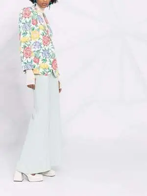 FERRAGAMO Single-breasted Floral Print Blazer