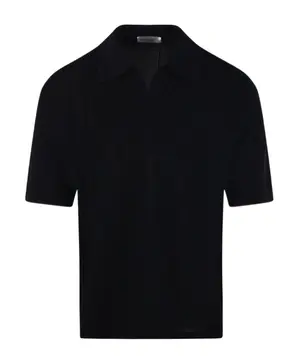 ROBERTO COLLINA Collared Polo Shirt - Black