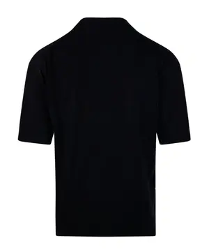 ROBERTO COLLINA Collared Polo Shirt - Black