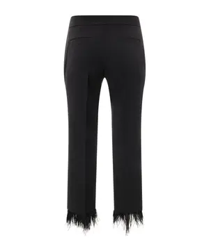 Michael Kors Feather Trim Stretch Trousers