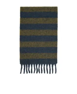 Maison Kitsuné Striped Tassel Scarf - Multicolor