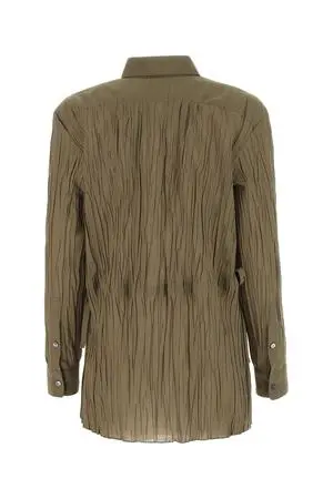 Theory Tie-waist Crinkled Long-sleeved Shirt