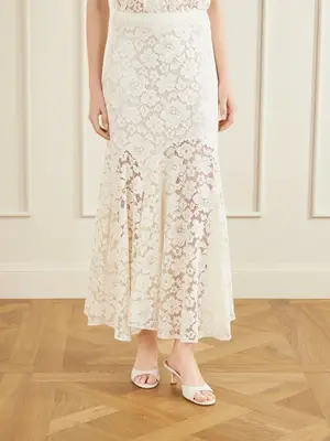 Rixo Lace Midi Skirt