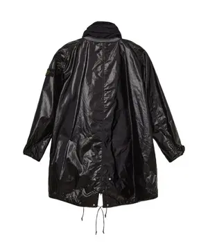Stone Island Long Sleeve Jacket With Hidden Hood And Drawstring Hem