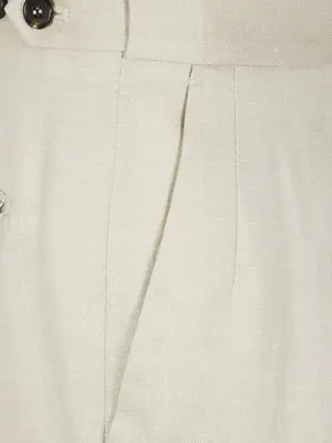 Incotex Pleated Tapered Fit Trousers - Light Beige