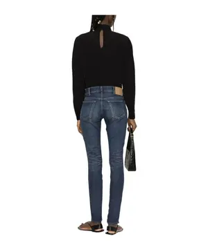 Celine Skinny Jeans In Dark Wash Denim