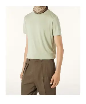 Loro Piana Open-necked Black Shirt - Green
