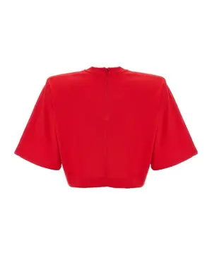 Pinko Crewneck Cropped T-shirt