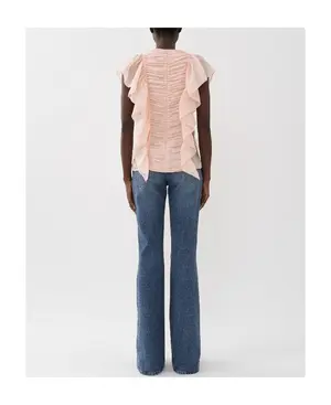 Chloé Ruffled Ruched Top