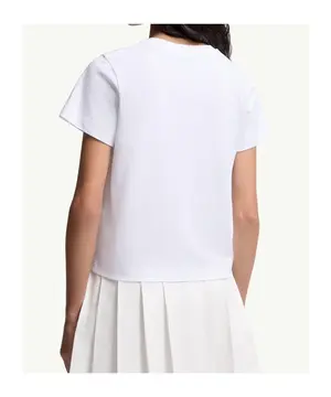 Moncler Logo Embroidered Crewneck T-shirt