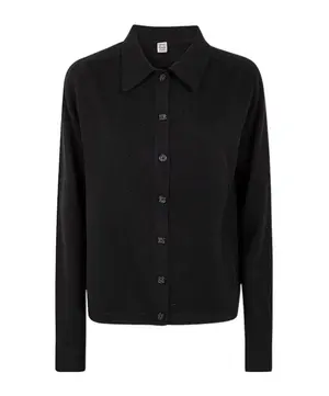 TOTEME Button-up Knitted Shirt With Lapel