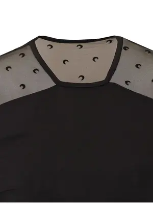 MARINE SERRE Ruched Sleeveless Top With Pleated Details