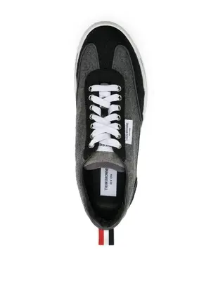 Thom Browne Tech Runner Lace-up Sneakers - Medium Gray