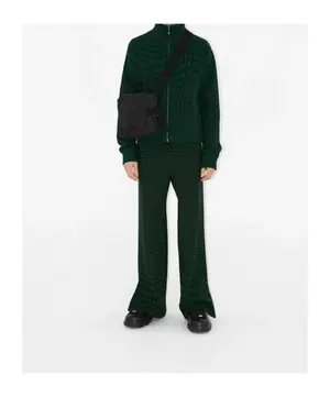 Burberry Check-pattern Zipped Messenger Bag