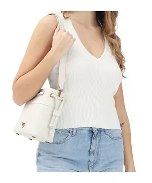 Pinko V-neck Sleeveless Ribbed Top
