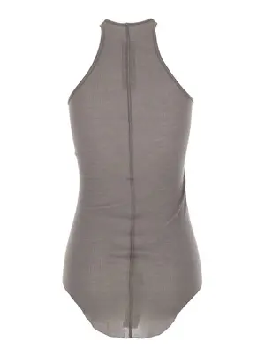 Rick Owens Sleeveless Ribbed U-neck Top - Grey