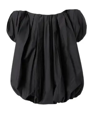 Pinko Off-the-shoulder Pleated Mini Dress - Black
