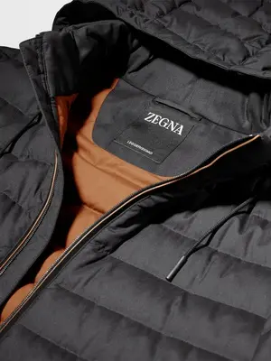 Zegna Hooded Padded Down Jacket - Black