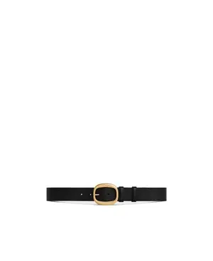 Celine Large O Belt In Vintage Calfskin - Black