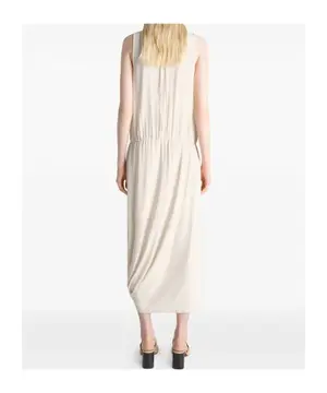LEMAIRE Sleeveless Draped Asymmetric Midi Dress - No