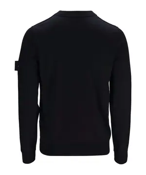 Stone Island Compass Patch Crewneck Jumper - Black