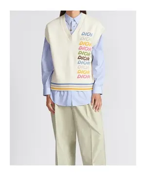 Dior Logo Intarsia V-neck Vest