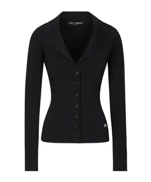 Dolce & Gabbana Logo Plaque Single-breasted Blazer