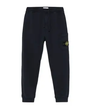 Stone Island Compass-motif Drawstring Track Pants - Blue