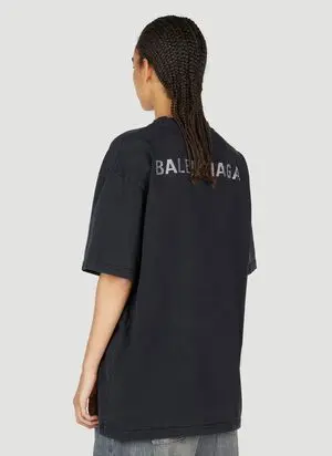 Balenciaga Large Fit T-shirt - Black