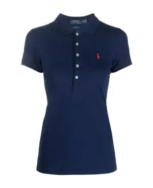 Polo Ralph Lauren Slim Fit Stretch Polo Shirt With Embroidered Logo - Navy Blue