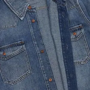 Chloé Long-sleeved Denim Shirt With Embroidered Logo